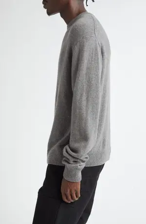 THE ELDER STATESMAN Simple Cashmere Sweater - Light Grey