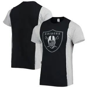 REFRIED APPAREL Heathered Gray Las Vegas Raiders Sustainable Split T-shirt - Black