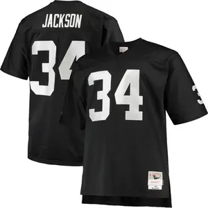 Mitchell & Ness Bo Jackson Las Vegas Raiders Big & Tall 1988 Retired Player Replica Jersey - Black