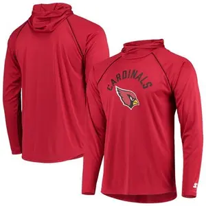 STARTER Arizona S Raglan Long Sleeve Hoodie T-shirt - Cardinal