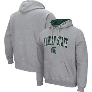 COLOSSEUM Michigan State Spartans Arch & Logo 3.0 Pullover Hoodie