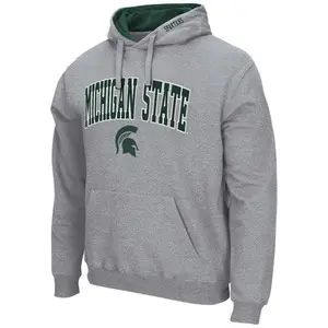 COLOSSEUM Michigan State Spartans Arch & Logo 3.0 Pullover Hoodie
