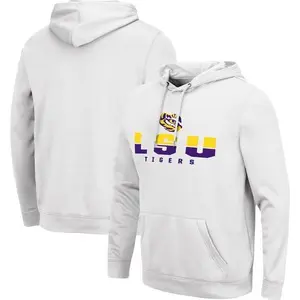 COLOSSEUM Lsu Tigers Lantern Pullover Hoodie - White
