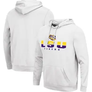 COLOSSEUM Lsu Tigers Lantern Pullover Hoodie - White