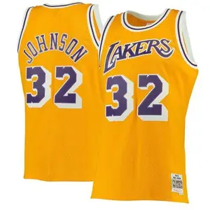 Mitchell & Ness Los Angeles Lakers 1984/85 Magic Johnson Hardwood Classics Swingman Jersey - Gold