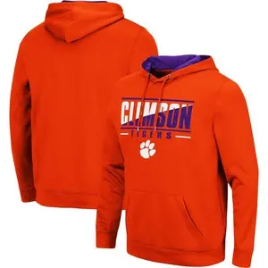COLOSSEUM Clemson Tigers Slash Stack 2.0 Pullover Hoodie - Orange
