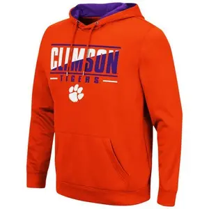 COLOSSEUM Clemson Tigers Slash Stack 2.0 Pullover Hoodie