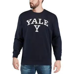COLOSSEUM Yale Bulldogs Arch & Logo Crew Neck Sweatshirt - Navy