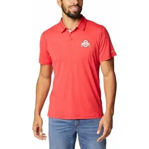 Columbia Ohio State Buckeyes Tech Trail Omni-shade Polo