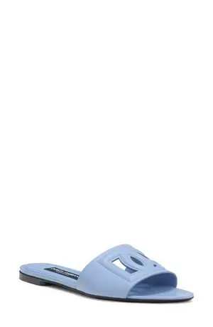 Women's Blue Slides Sandals