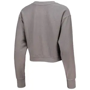 LEAGUE COLLEGIATE WEAR Florida Gators Corded Timber Crop Pullover Sweatshirt - Graphite
