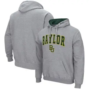 COLOSSEUM Baylor Bears Arch & Logo 3.0 Pullover Hoodie - Heather Gray