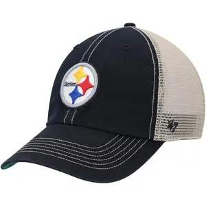 '47 Pittsburgh Steelers Trawler Trucker Clean Up Snapback Hat - Black