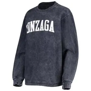 PRESSBOX Gonzaga Bulldogs Comfy Cord Vintage Wash Basic Arch Pullover Sweatshirt