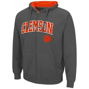 COLOSSEUM Clemson Tigers Arch & Logo Full-zip Hoodie
