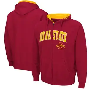 COLOSSEUM Iowa State Cyclones Arch & Logo 3.0 Full-zip Hoodie - Cardinal