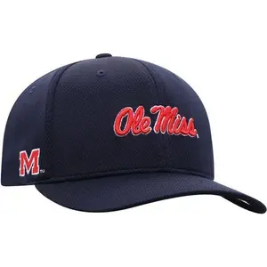 Top Of The World Ole Miss Rebels Reflex Logo Flex Fit Baseball Cap - Navy