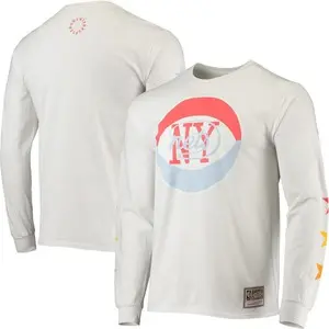 Mitchell & Ness X Uninterrupted New Jersey Nets Hardwood Classics Long Sleeve T-shirt - White