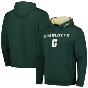 COLOSSEUM Charlotte 49ers Arch And Logo Pullover Hoodie - Green
