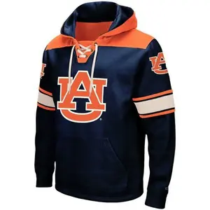 COLOSSEUM Auburn Tigers Lace-up Hoodie - Navy