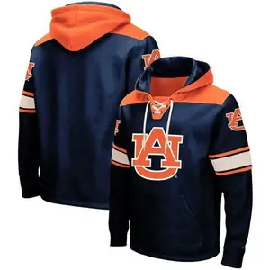 COLOSSEUM Auburn Tigers Lace-up Hoodie - Navy