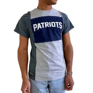 REFRIED APPAREL New England Patriots Sustainable Split T-shirt - Heather Gray