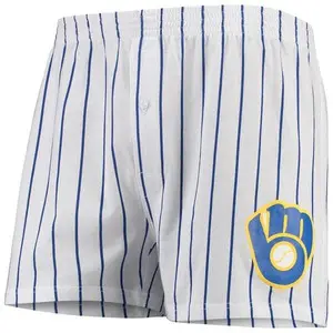 CONCEPTS SPORT Milwaukee Brewers Vigor Boxer Shorts - White