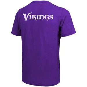 MAJESTIC THREADS Minnesota Vikings Tri-blend Pocket T-shirtheathered