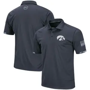 COLOSSEUM Iowa Hawkeyes Big & Tall Oht Military Appreciation Digital Camo Polo - Charcoal
