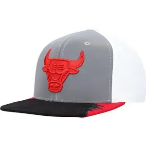 Mitchell & Ness White Chicago Bulls Day 5 Snapback Hat - Gray