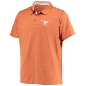 Columbia Texas Orange Texas Longhorns Tech Trail Omni-shade Polo