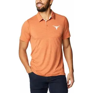 Columbia Texas Orange Texas Longhorns Tech Trail Omni-shade Polo