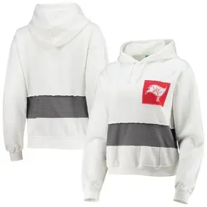 REFRIED APPAREL Tampa Bay Buccaneers Sustainable Crop Dolman Pullover Hoodie - White