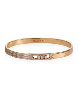 Messika Move Noa 18k Rose Gold Diamond Bangle, Size Small - One-color