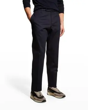 Incotex Men & Apos;s Scoll Cotton-silk Trousers Blue
