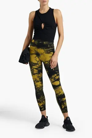 Good American Tiedyed Stretch Leggings - Sage Green
