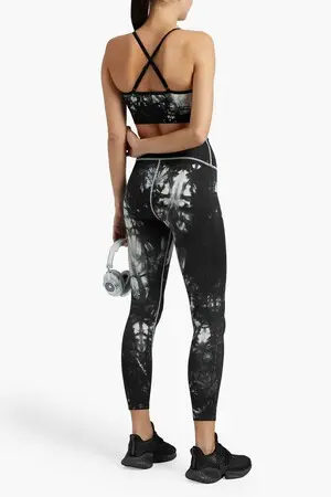 Good American Tiedyed Stretch Sports Bra - Black
