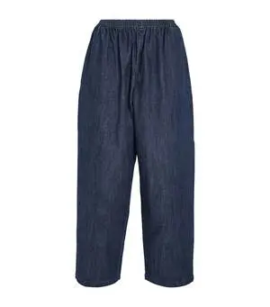 Eskandar Cotton Japanese Trousers - Blue