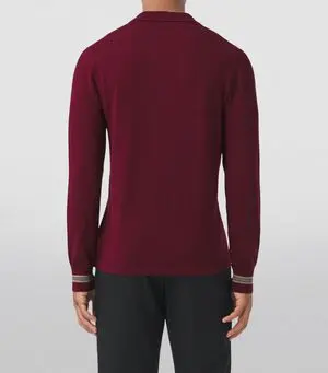 Burberry Wool Icon Stripe Long-sleeved Polo Shirt