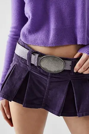 Free People Duke Concho Belt Digital Lavender