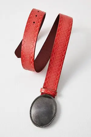 FREE PEOPLE Duke Concho Embossed Leather Belt