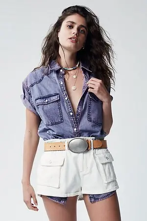 Free People Duke Concho Belt Orange
