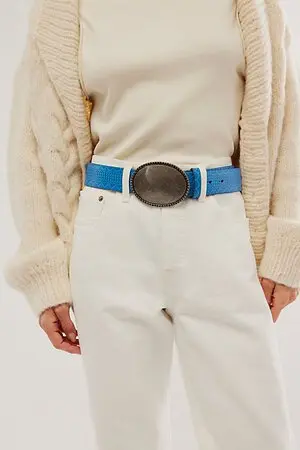 Free People Duke Concho Belt Vista Blue