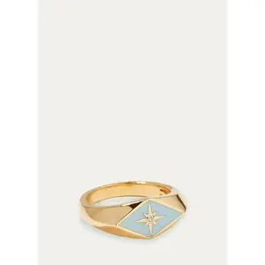 SYDNEY EVAN Enamel Evil Eye Diamond Starburst Ring