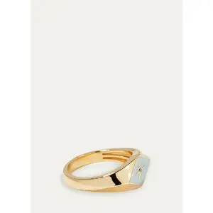 SYDNEY EVAN Enamel Evil Eye Diamond Starburst Ring