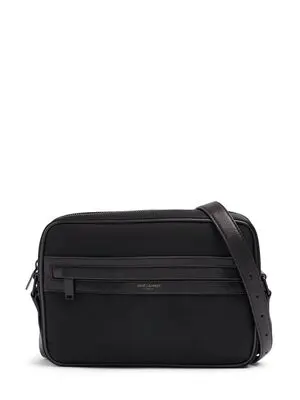 Saint Laurent Camp Nylon & Leather Camera Bag - Black