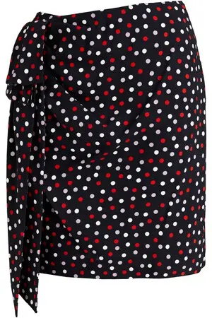 Philosophy Di Lorenzo Serafini Bow-embellished Polka-dot Mini Skirt - Black