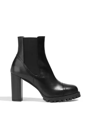 STUART WEITZMAN Wenda Leather Ankle Boots - Black