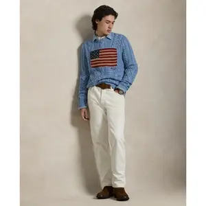 Ralph Lauren Aran-knit Flag Sweater
