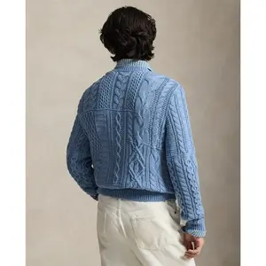 Ralph Lauren Aran-knit Flag Sweater